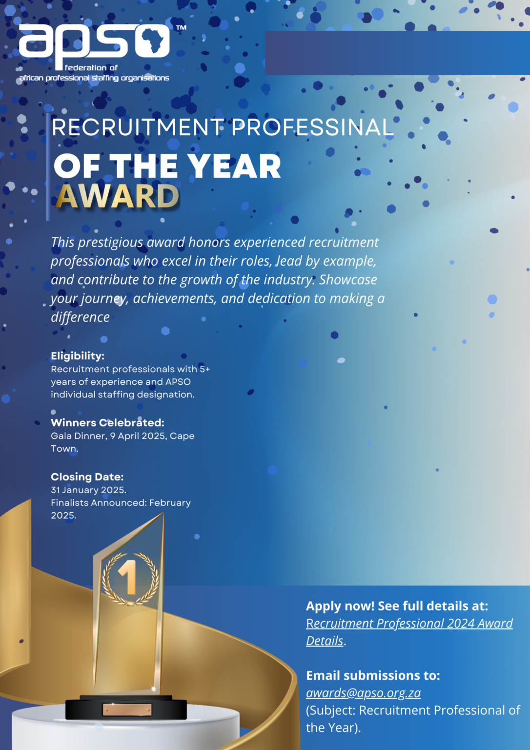 Awards Gala Evening | APSO Annual Conference 2025